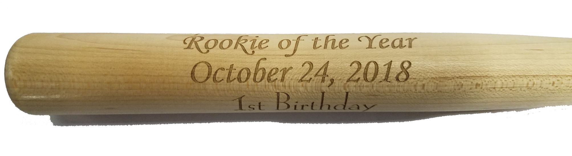 Engraved Full Size and Mini Baseball Bats | With Wording nly